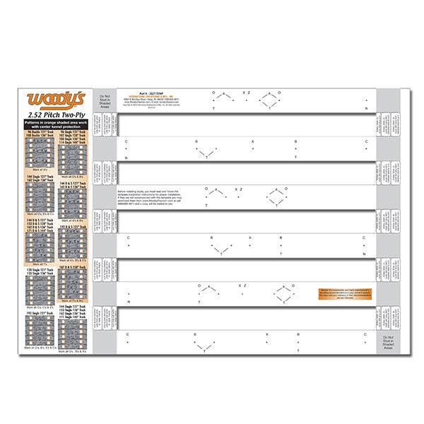 WOODY'S * Stud Template 120/137" - 286T-TEMP-2 – Podolinsky Equipment Ltd.